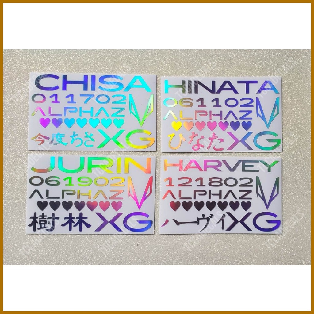 Bias Decal sticker : XG | Shopee Philippines