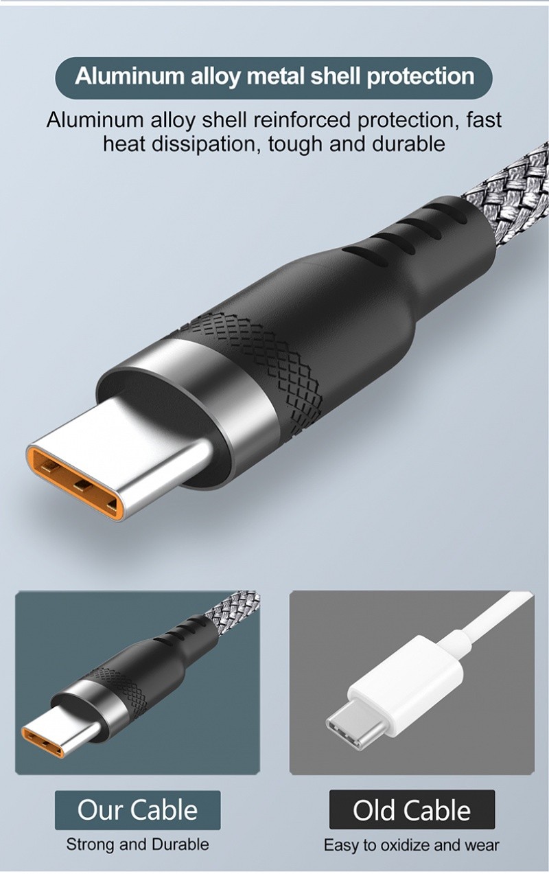 3m 5m 8m 5A USB Type C IOS Micro USB Cable Ultra Long Mobile Phone Fast ...