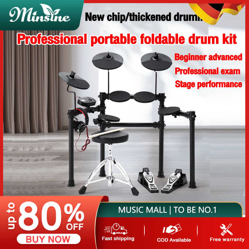 Minsine Electronic Drum Set, Getting Started With Electric Drums For Adults And Children E ...
