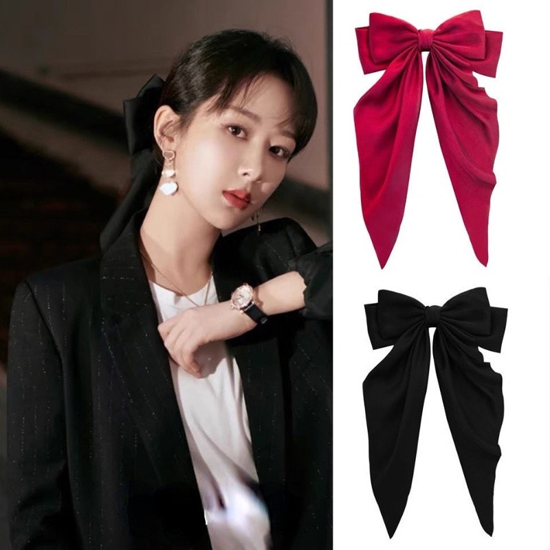 Long Bow Hair Clip Big Ribbon Hair Pin Elegant Fashion Hair Accessory ...