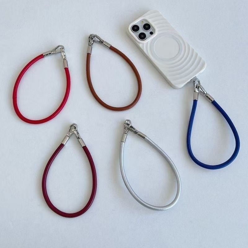 Mobile Phone Lanyard Leather Wrist Rope Men's and Women's Short Fashion ...
