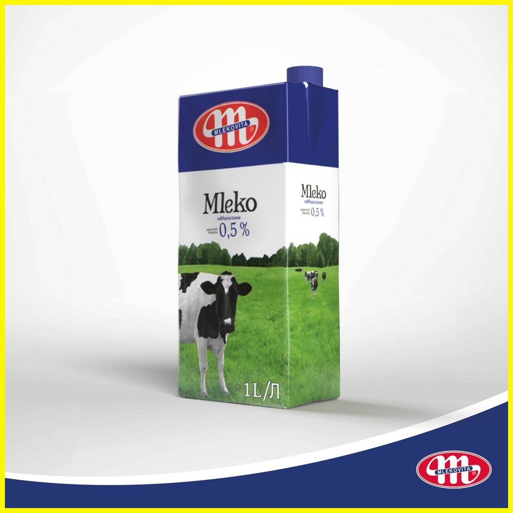 *Mlekovita Non Fat UHT Milk (0.5% Fat Content) 1000mL / 1 Liter ...