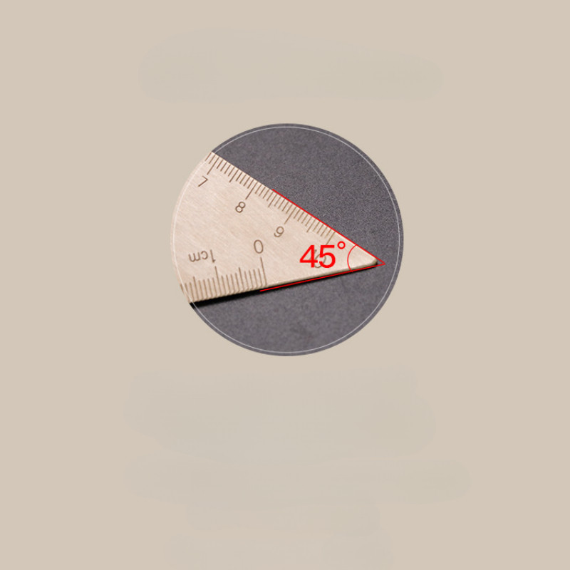 1PC Triangle Equilateral Semi-circular Brass Ruler Retro Metal Durable ...