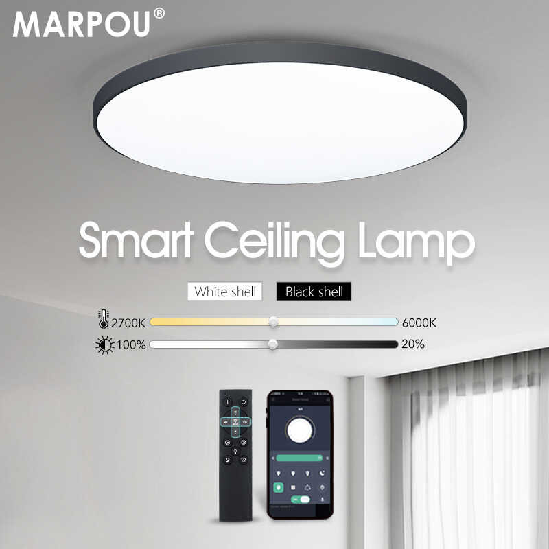MARPOU Smart Lamp Ilawan Silid Ceig Na May Remote Control Dimmable ...