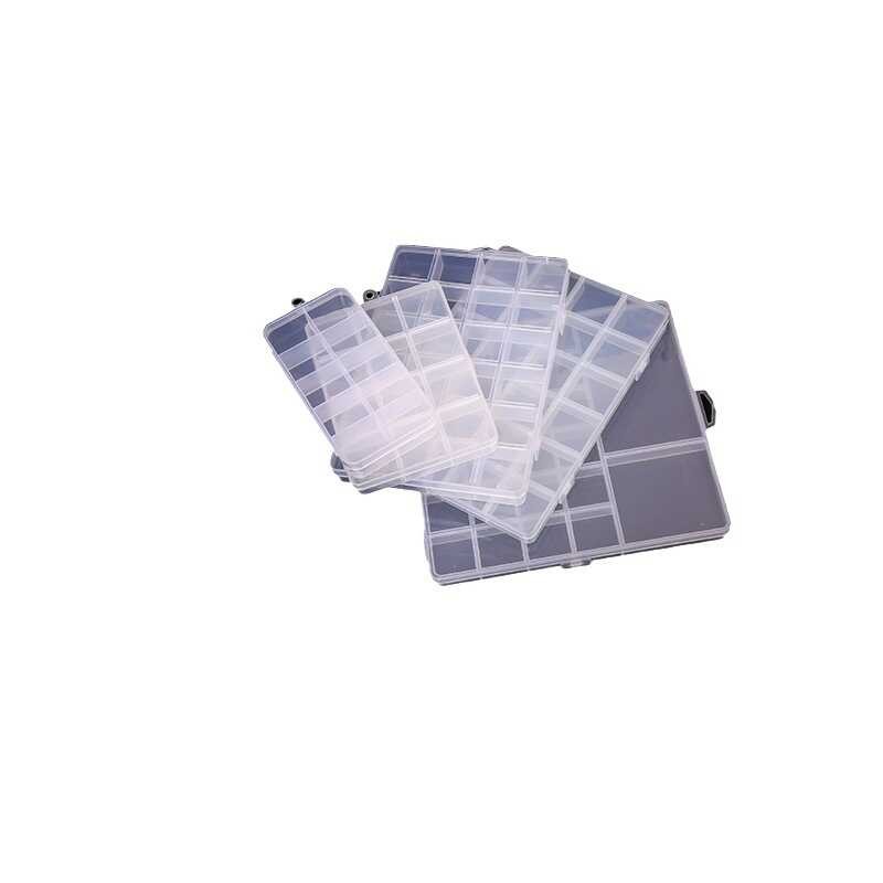 10 12 17 20 24 Grids, Fixed Transparent Plastic Storage Box, DIY Bead ...