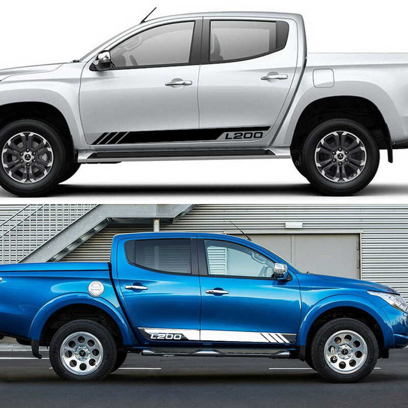 Car 2Pcs Side Door Stickers Para Sa L200 Triton Tuning Auto Accessories ...
