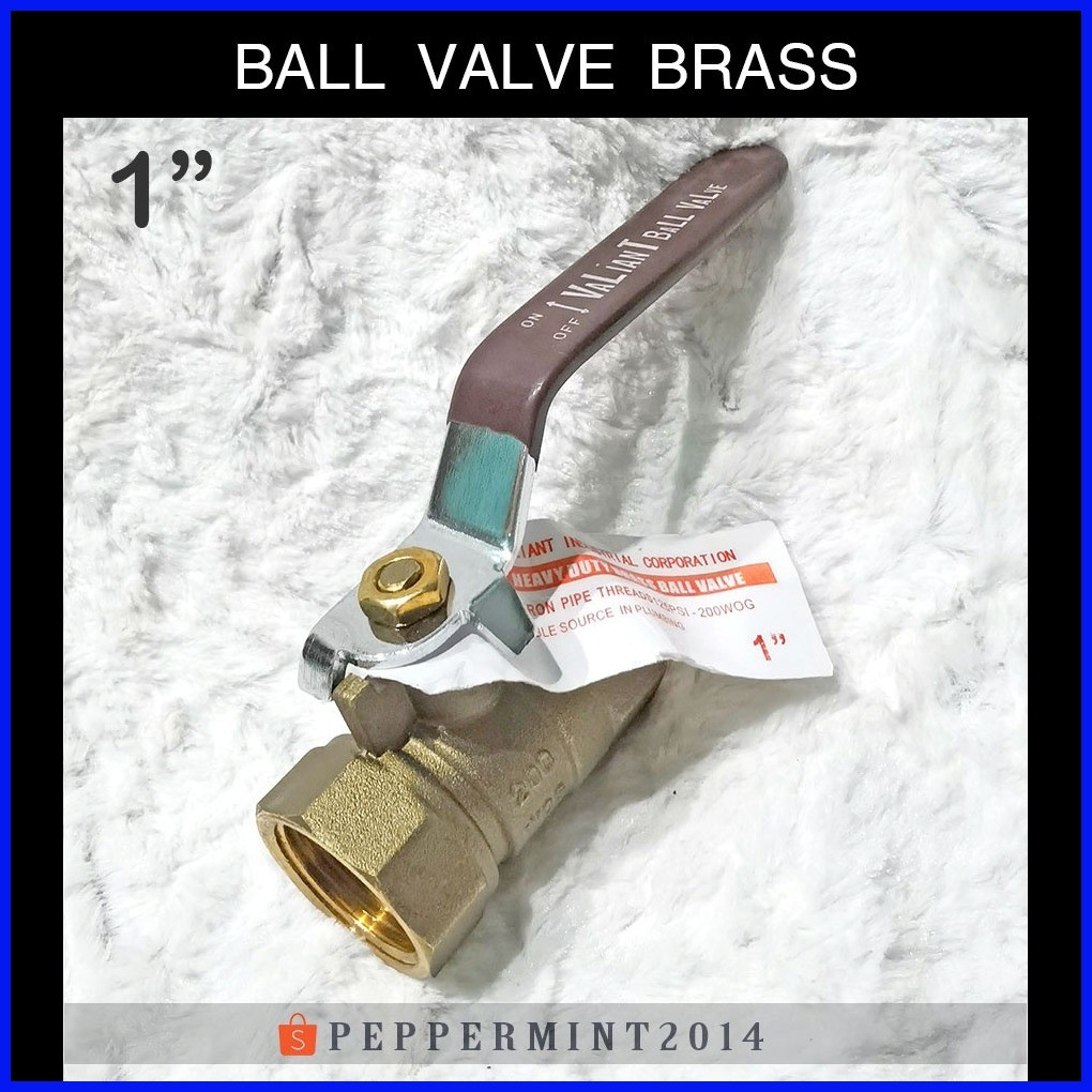 ๑ Ball Control Valve Valiant GI Water Plumbing Heavy Duty Brass Female ...