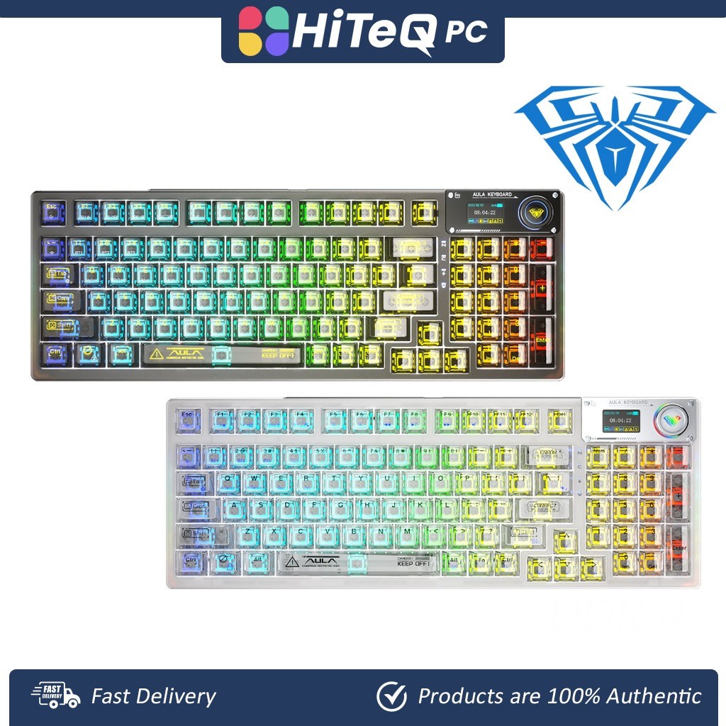 HiteqPC | AULA F98 PRO TRI-MODE WIRELESS MECHANICAL HOTSWAPPABLE GASKET MOUNTED KEYBOARD W ...
