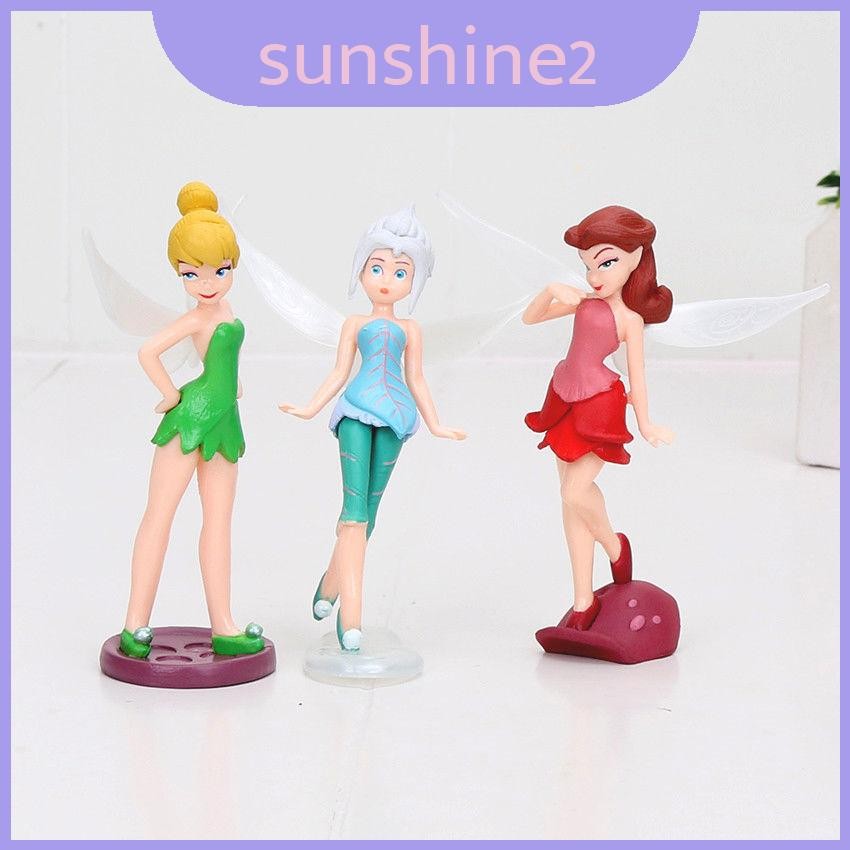 Pcs 7 Vibrant Tinkerbell Fairy Action Figures For Children In Colors ...