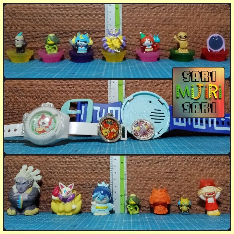 Yokai Watch gashapon, medal, finger puppet collectibles Jibanyan ...