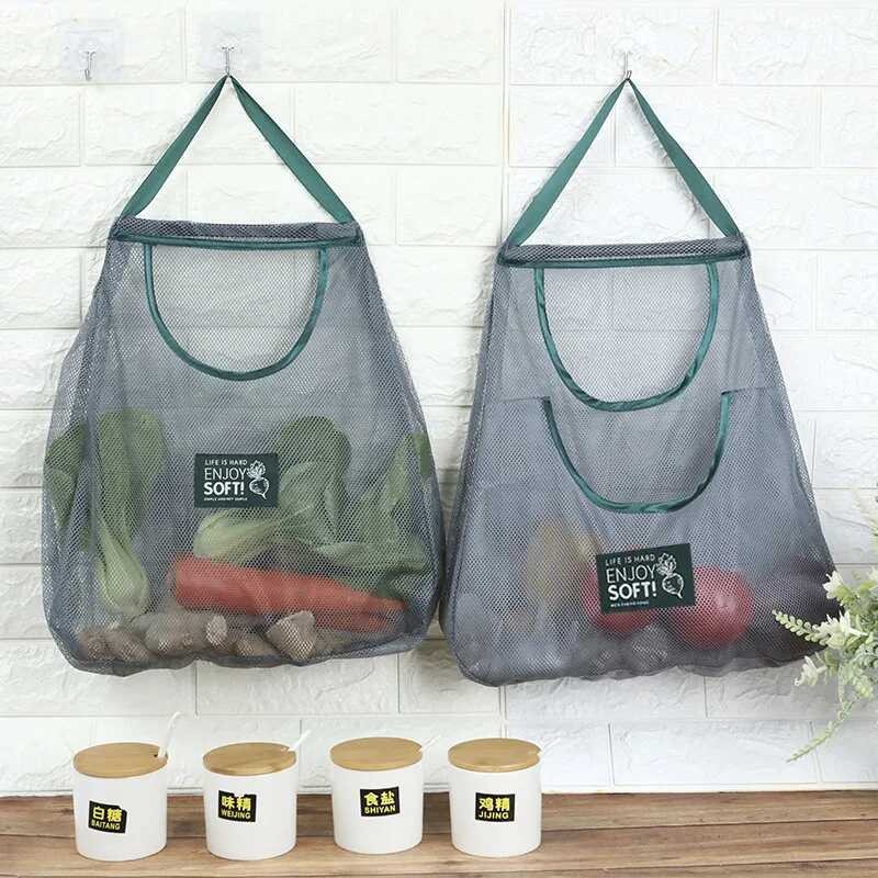 Mesh Storage Baskets Reusable Grocery Net Plastic s For Food Fruit ...