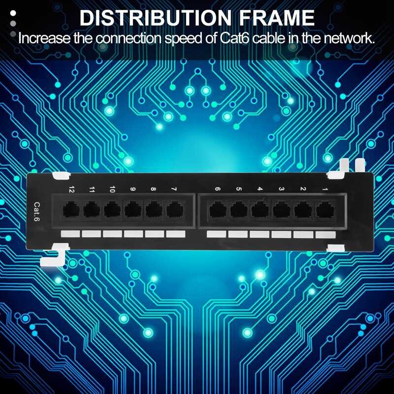 々 (ICTE) Network Tool Kit 12 Port Cat6 Patch Panel Rj45 Networking Wall ...
