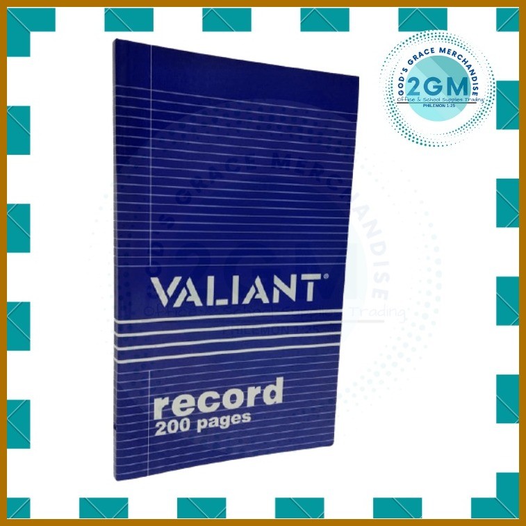 VALIANT RECORD BOOK PADDED & JUNIOR (BLUE) | Shopee Philippines