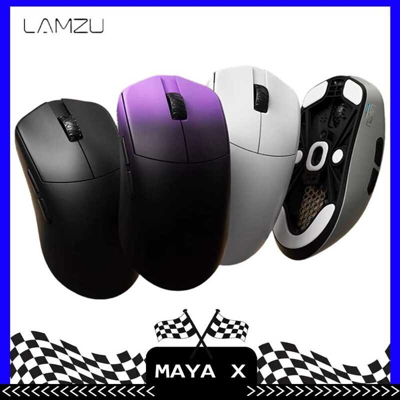 LAMZU Maya ⭐ X Wireless Mouse Tri Mode Paw3950 8K Return Esports Gaming ...