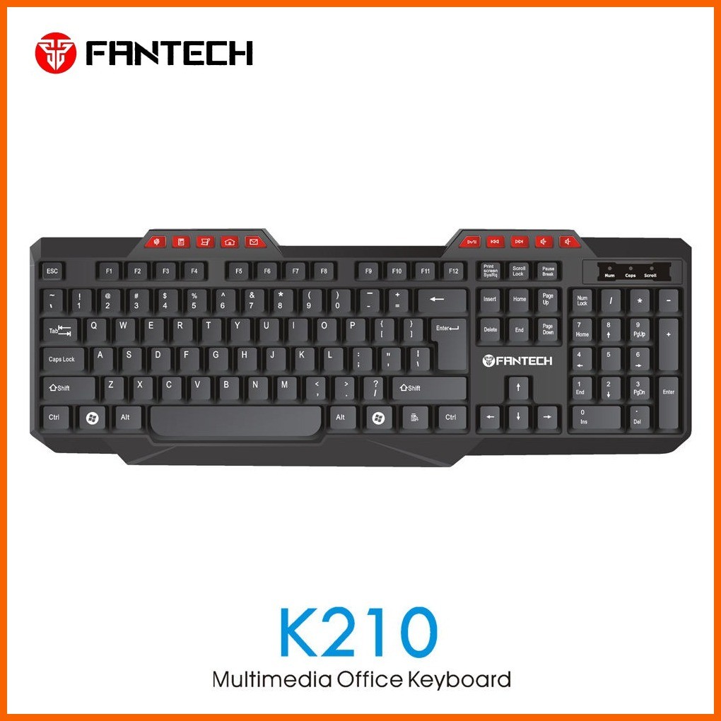 Fantech K210 Multimedia Office Keyboard Strong & Durable with ...