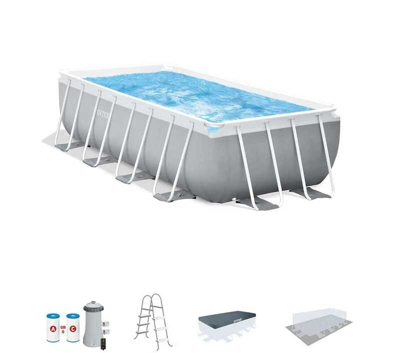 Portable EH Premium Rectangular Above Ground Swimming Pool Set Ft X In ...
