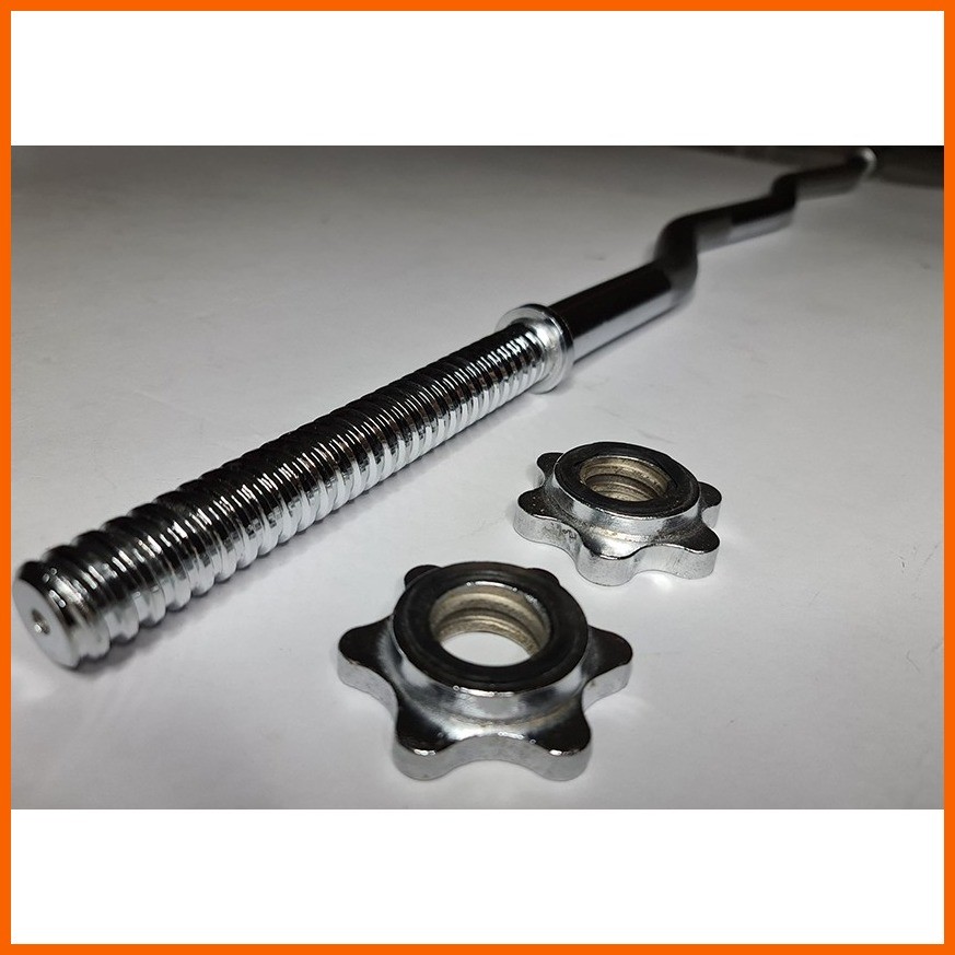 Live Up Sports Steel Chrome Long Bar / Ez Curl Bar / Tricep Bar / Short ...