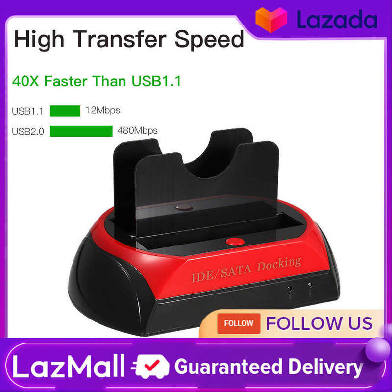 Hard HDD Dual Disk Drive Docking Station Base For 2.5 3.5 Inch Ide/Sata ...