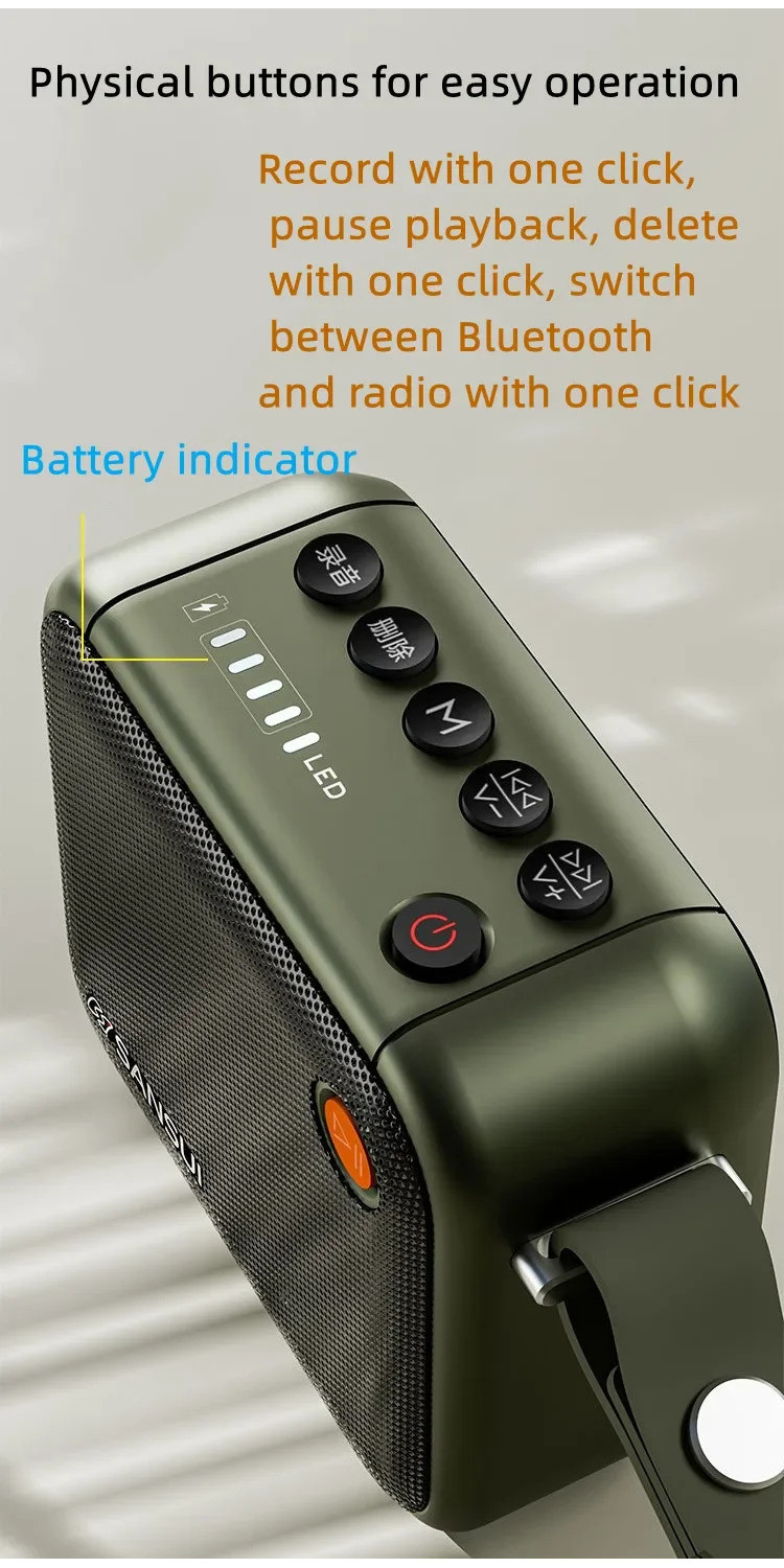 Sansui F39 Mini Wireless Bluetooth HIFI Speaker StereoTWS Bass Full ...