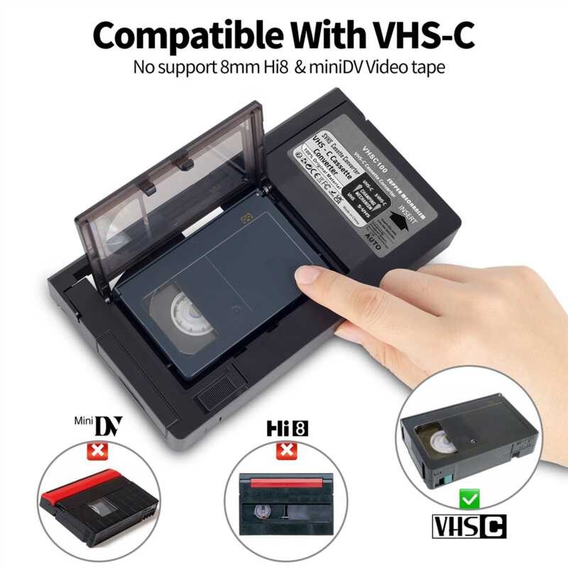 RCA JVC VHS-C SVHS VHS Cassette Adapter Not for 8mm/MiniDV/Hi8 | Shopee ...