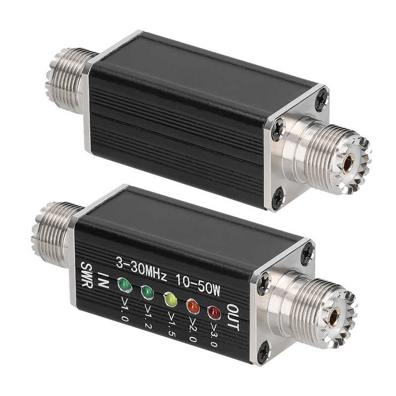 SWR LED Meter 3-30MHz Frequency Shortwave Standing Waves Indior with 5 ...