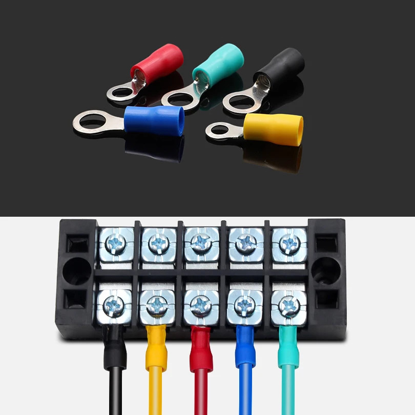 50/20Pcs RV Series Insulated Ring Crimp Terminal RV1.25 RV2 RV3.5 RV5.5 Electrical Wire ...