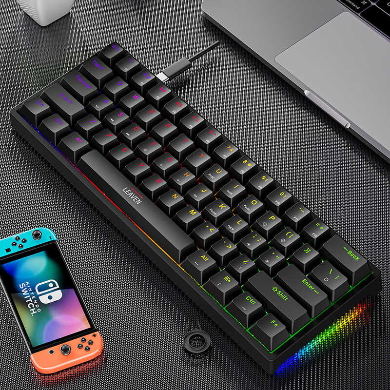 Mini K620 Backlit RGB Gaming nical Keyboard Gamer nic Kit 60 Percent ...