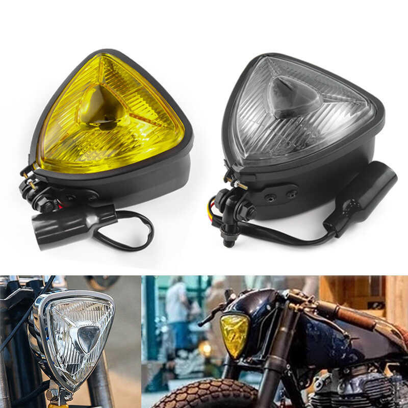 For Harley Honda Chopper Cruisers Motorcycle Universal Headlight Retro ...