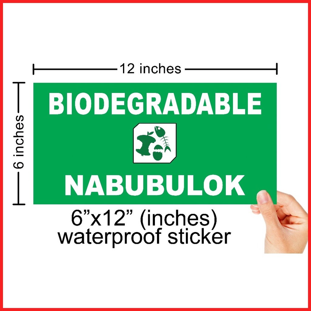 Ҙ з • SIGNS Garbage Waste Segregation Sign Biodegradable Recyclable ...