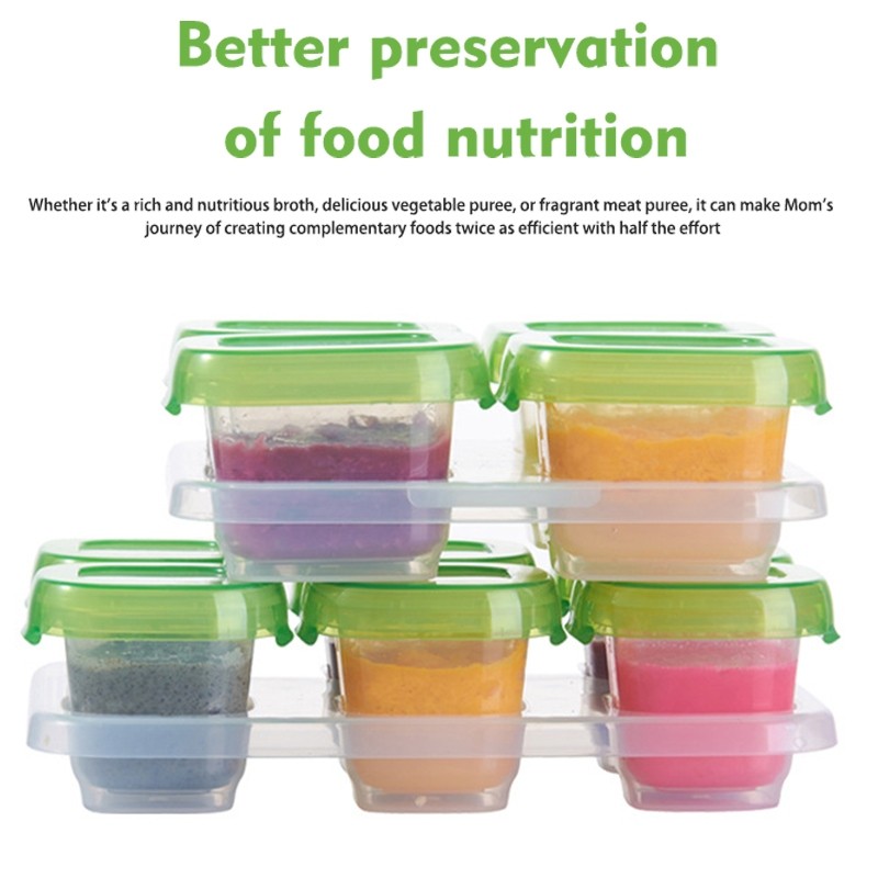 Baby Food Storage Container 4/6Pcs BPA Free Infant Portable Food ...