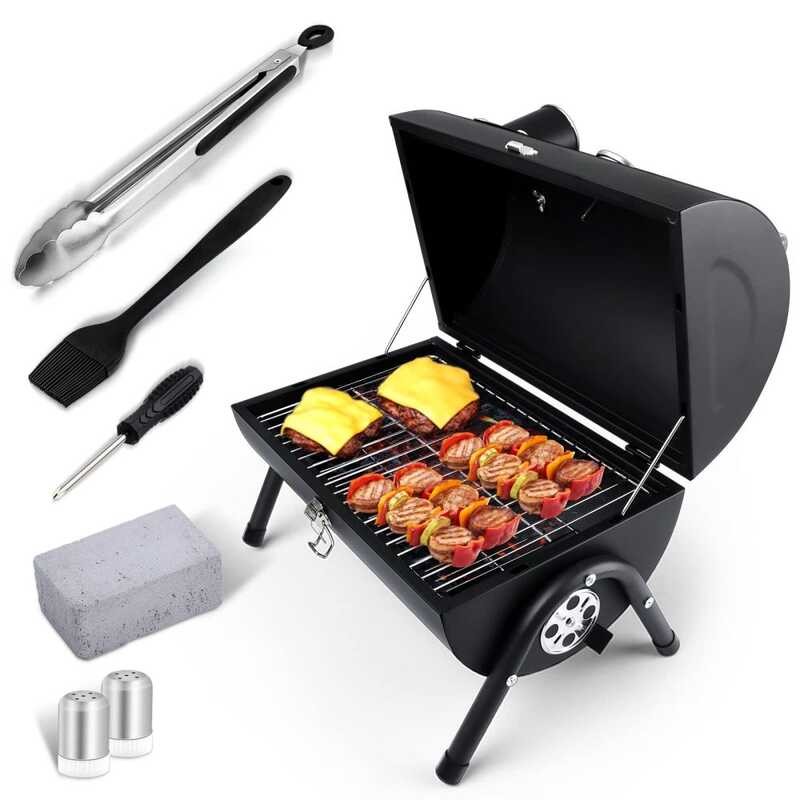 Portable R Grill Barrel Griller Charcoal Outdoor BBQ Stainless With ...