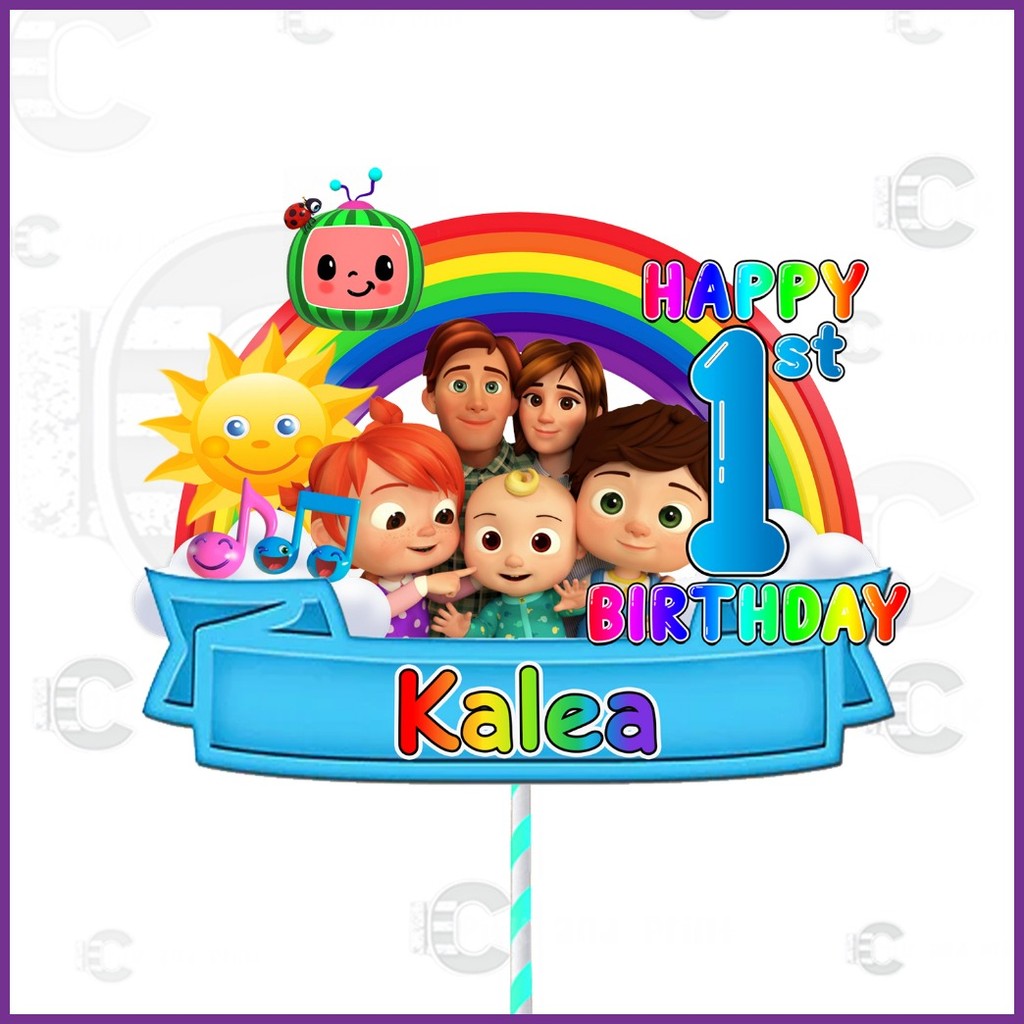 100% Personalized/Customized Cocomelon Cake topper for DIY Party ...