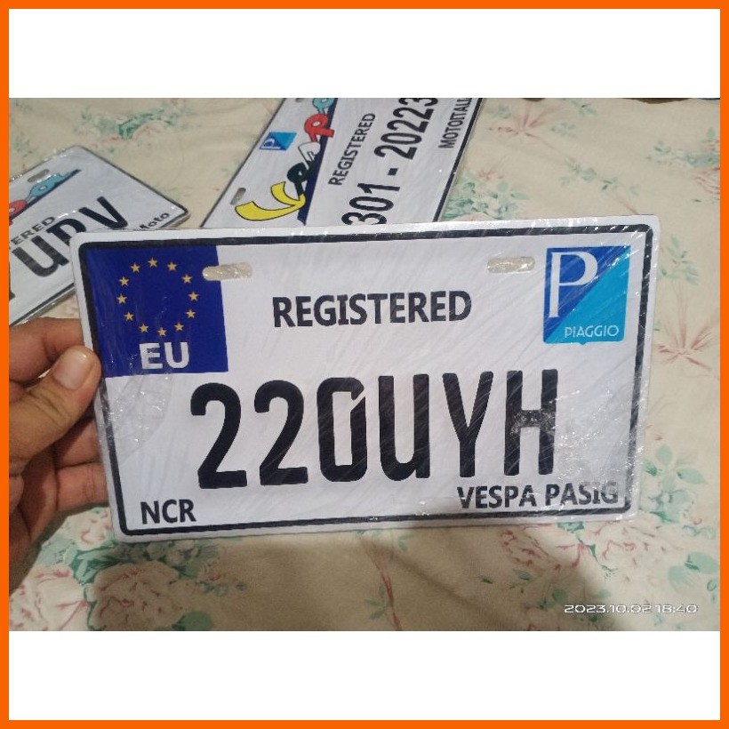 Vespa New LTO Standard Size Temporary Plate | Shopee Philippines