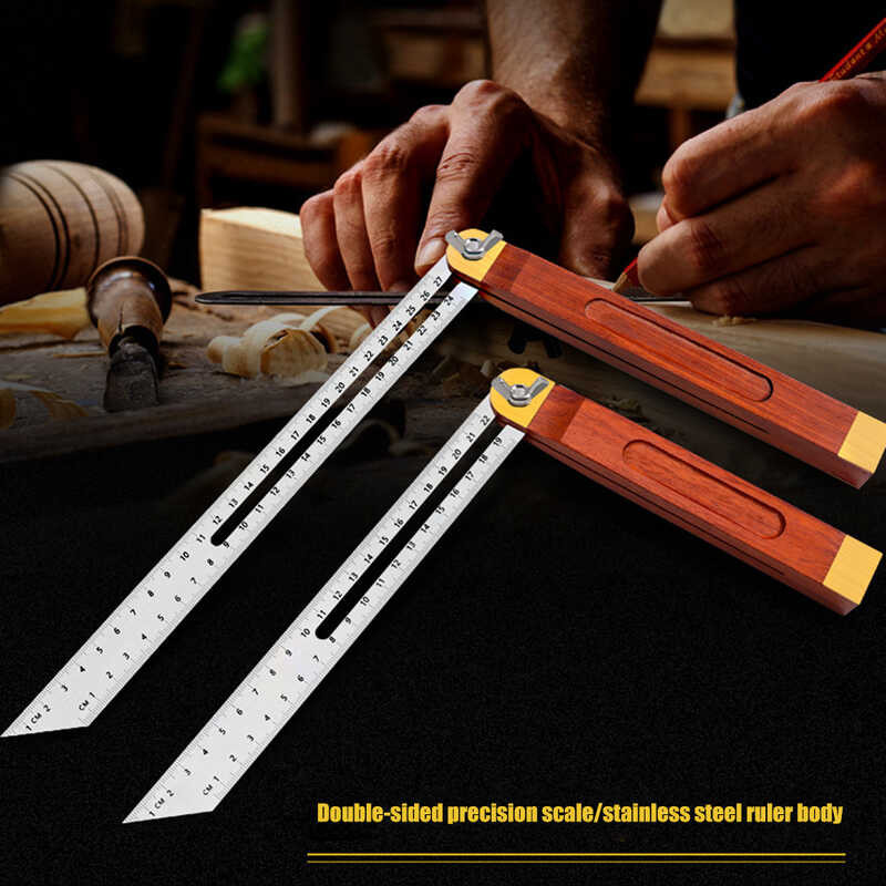 Angle Marking Rulers Gauges Tri Square Sliding T-Bevel with Wooden ...