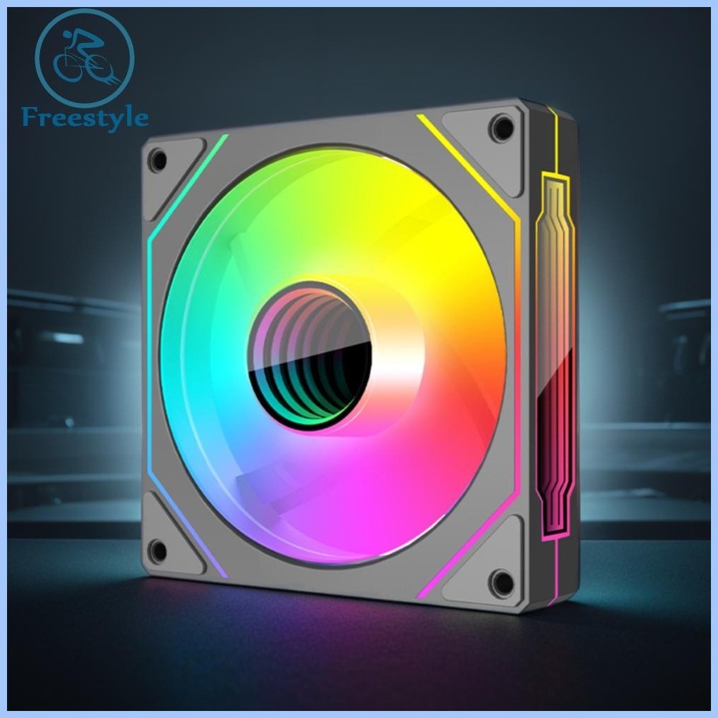 12cm ARGB 5V 3Pin 4 Pin PWM CPU Case Cooling Fan Infinity Mirror Silent ...