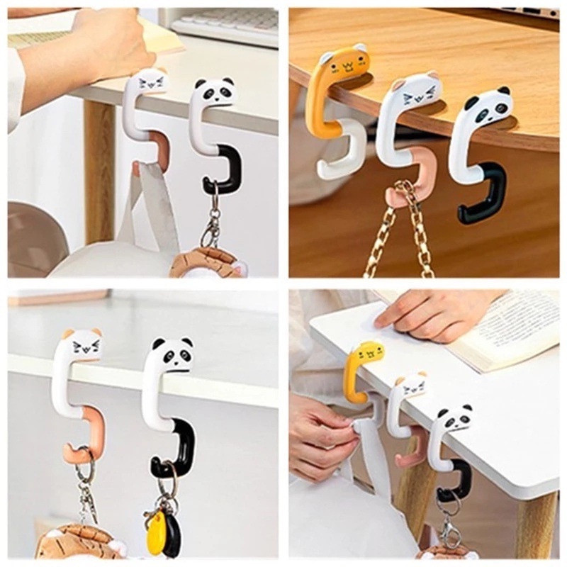 Adjustable Table Fixing Hooks Under Desk Hook Multifunctional Punch ...