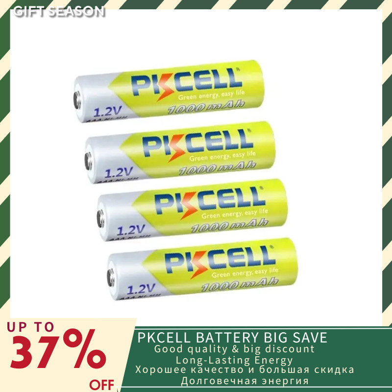 4/8Pc PKCELL NIMH 3A 1000Mah 1.2V Ni-Mh AAA Battery Batterie ...