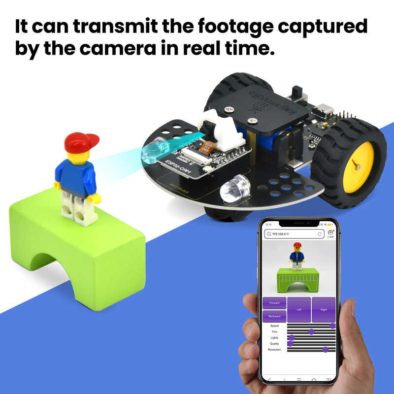 Vision Keyestudio Smart Car Robot For With ESP32 Camera port Arduino C Programming DIY RobotKit ...