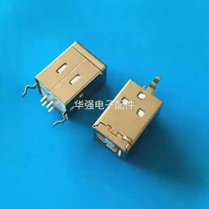 B female 180 degree printer socket D-type D-port square port USB socket ...