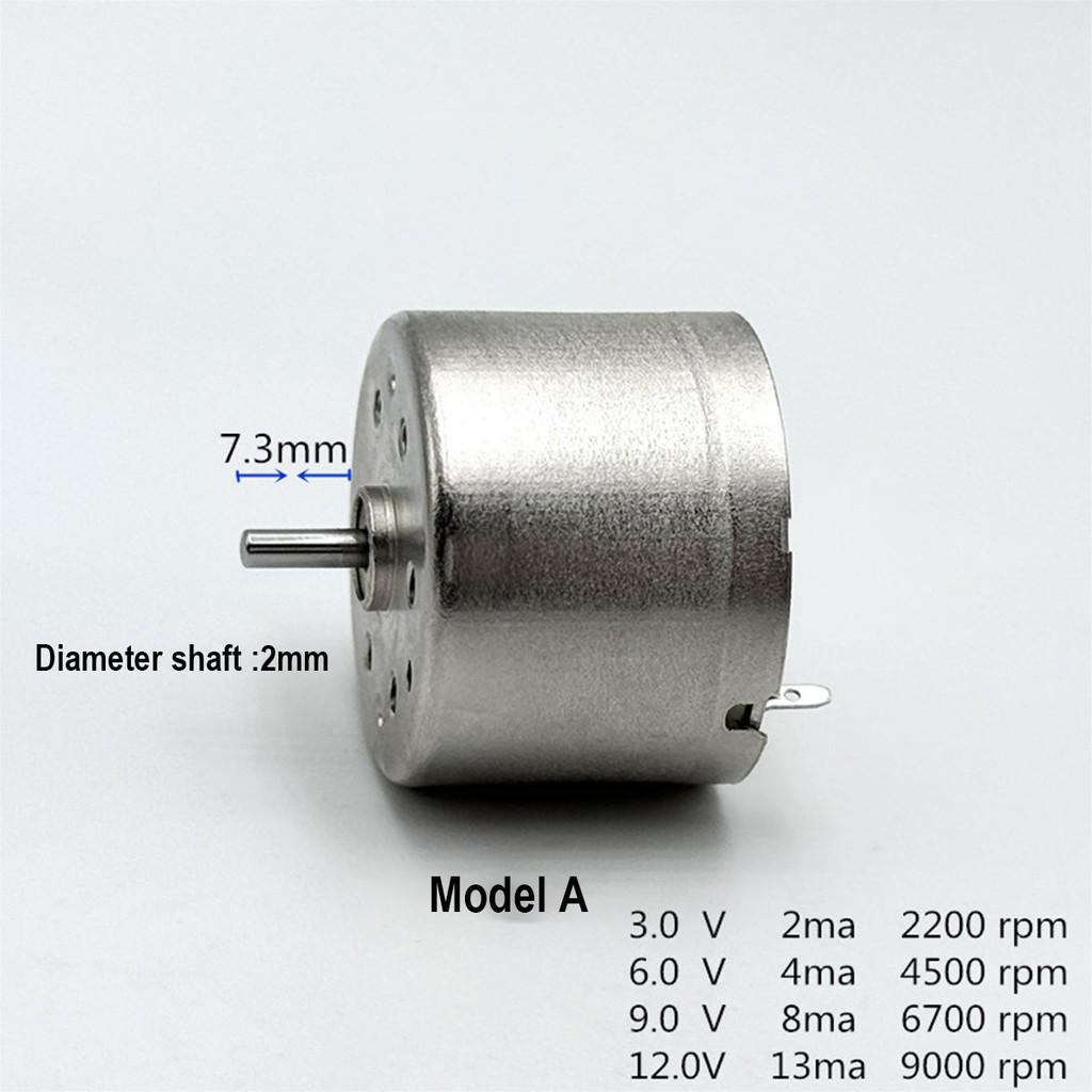 Micro Small 310 Motor DC 12V 9000RPM Micro Mini 24mm Round Spindle ...
