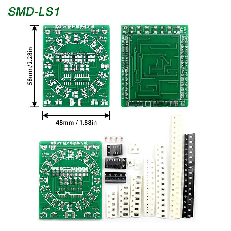 Three-Piece Practice Set SMD Circuit Board LED Electronic Component DIY ...