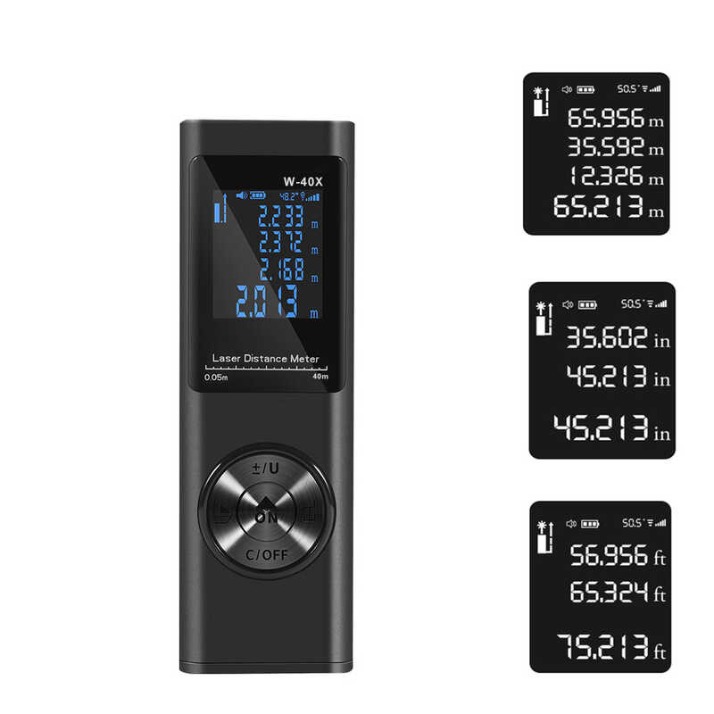 Distance 40/60/80m Meter Tape Digital With Angle Measure Laser ...