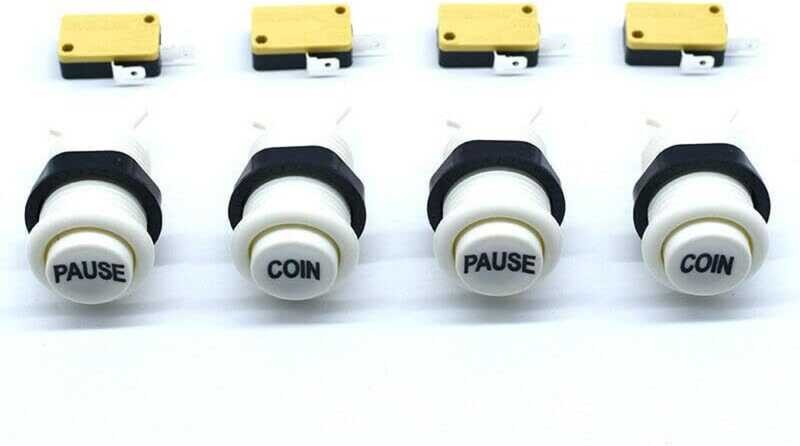 arcade Arcity 4-piece/batch game start coin button 1P 2P player pause ...