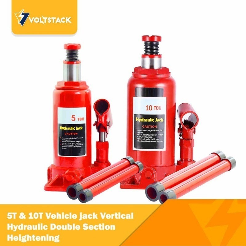 2/5/10 Tons Car Horizontal Jack Hydraulic Extra Heavy Duty Bottle Type ...