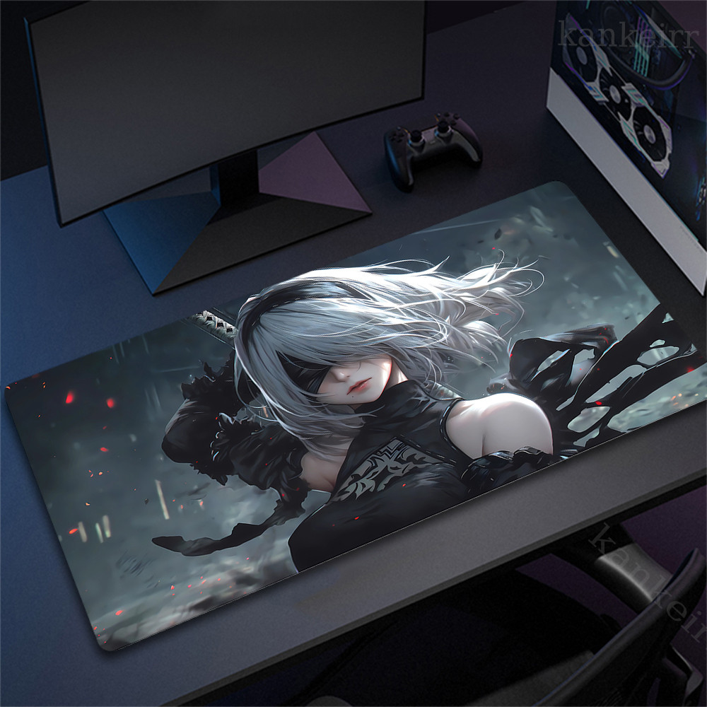 Anime Girl Nier Automata 2B Laptop Mouse Mat 90x40CM Keyboard Table ...