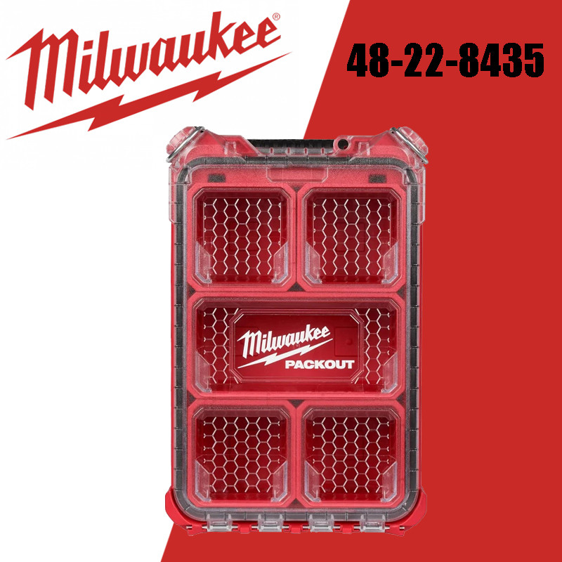 Milwaukee 48-22-8435 PACKOUT Tool Deposit Box 5 Compartments Small ...
