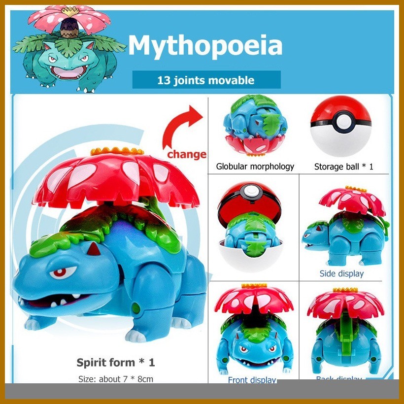 Pokemon Pokeball Transformer Toys Anime Action Figures Pikachu ...