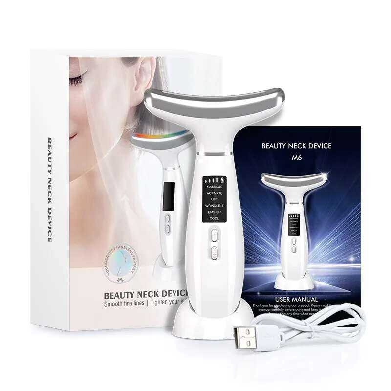 LED ☽ Photon Therapy Skin Rejuvenation Beauty Device Hot Cold Compress ...