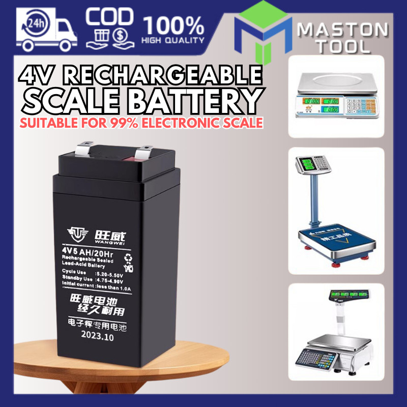 4V 4AH 4Volts Rechargeable Battery for Digital Weighing Scale Emergency ...