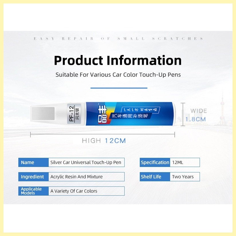 ⊵ ⋽ 【Ready】Universal car scratch repair paint pen white black car ...